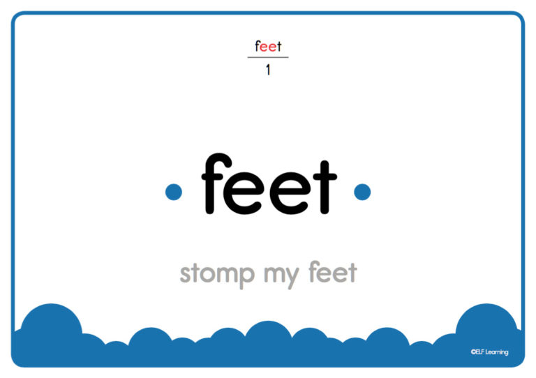 Easy-Print "My Body" Flash Cards - ELF Learning